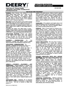 DEERY-Pavement-Joint-Adhesive-Installation-Instructions | Deery American